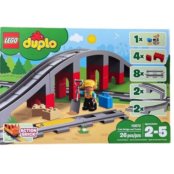 Lego | Toys | Lego 872 Duplo Town Train Bridge Tracks Toy Kids Toddlers ...